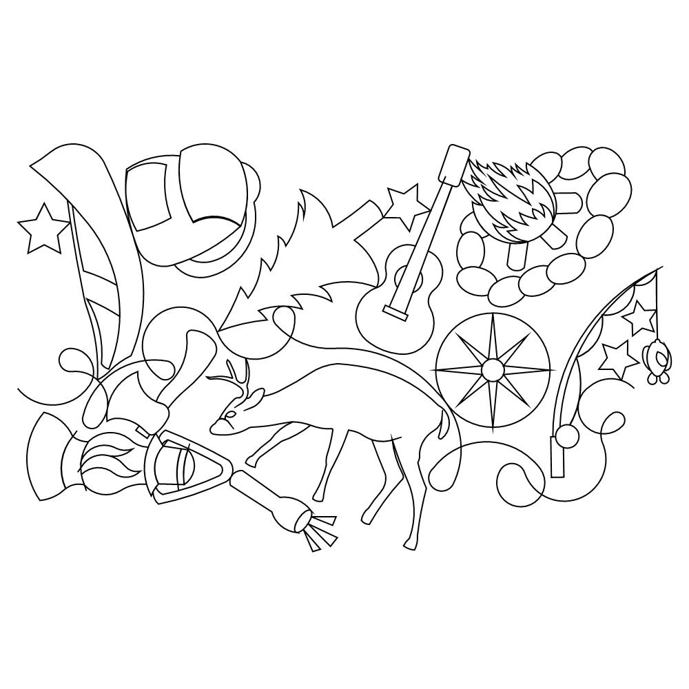 camping series e2e 002 - Edge to Edge Quilting Patterns